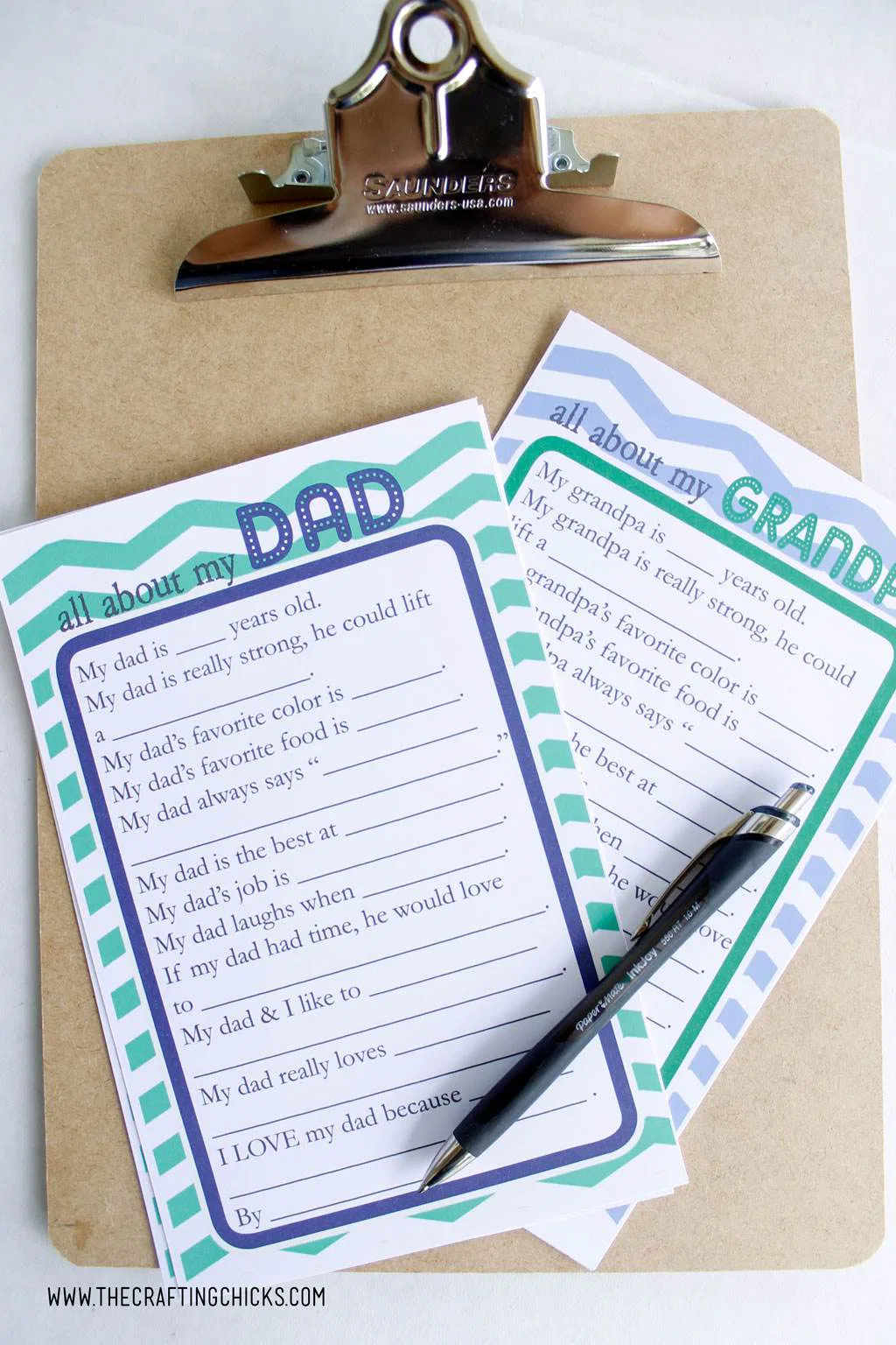 Father's Day Questionnaire & Free Printable - The Crafting Chicks