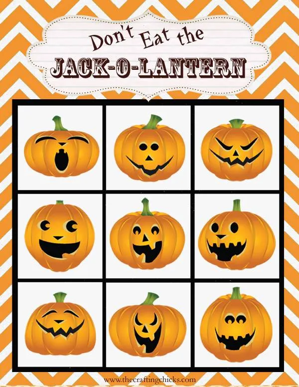 Halloween Class Game Printables - The Crafting Chicks