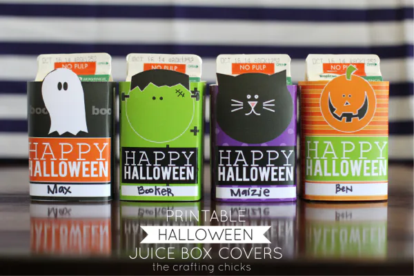 Printable Halloween Juice Box Covers {free printable} - The Crafting Chicks