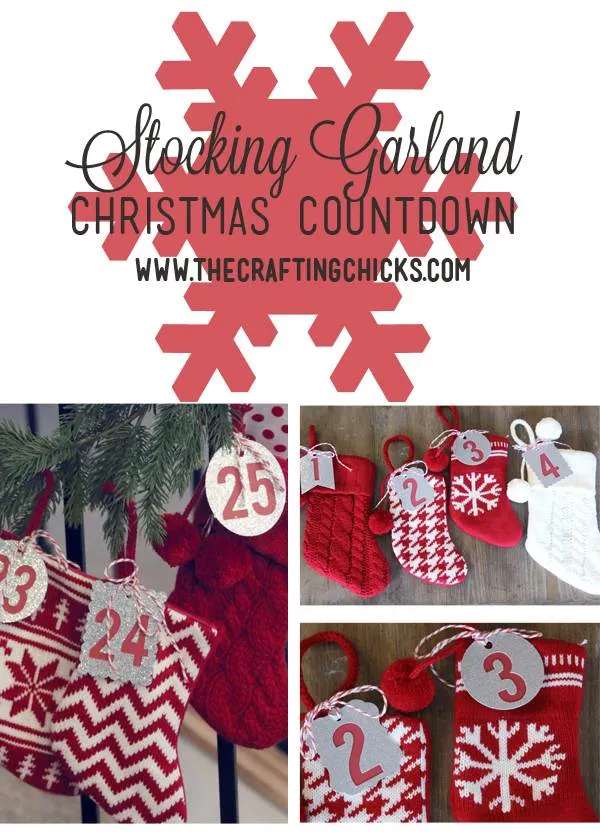 Christmas Stocking Garland Advent Calendar