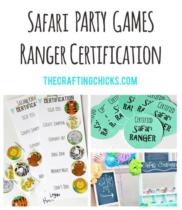 Safari Party Game Printables...Safari Ranger Certification - The ...