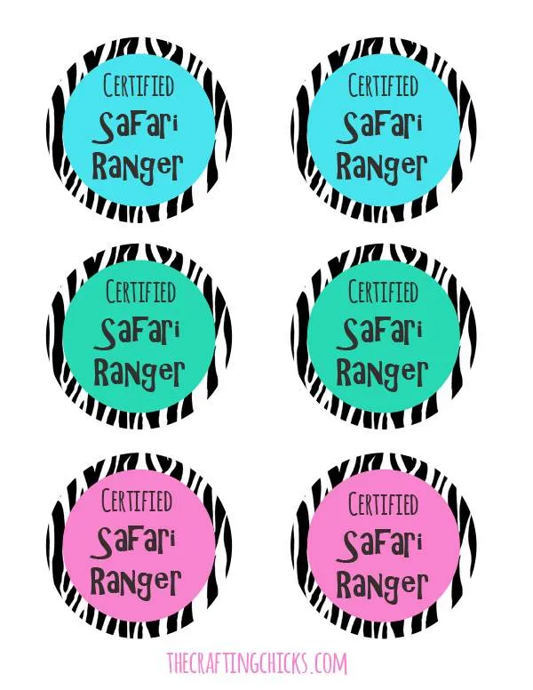 Safari Party Game Printables...Safari Ranger Certification - The ...