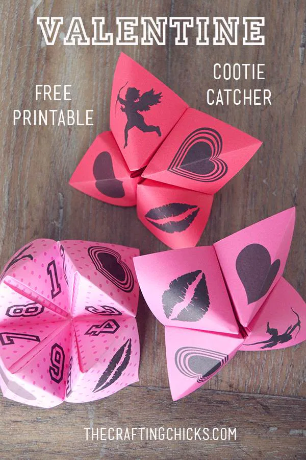 Valentine Cootie Catchers & Free Printable - The Crafting Chicks