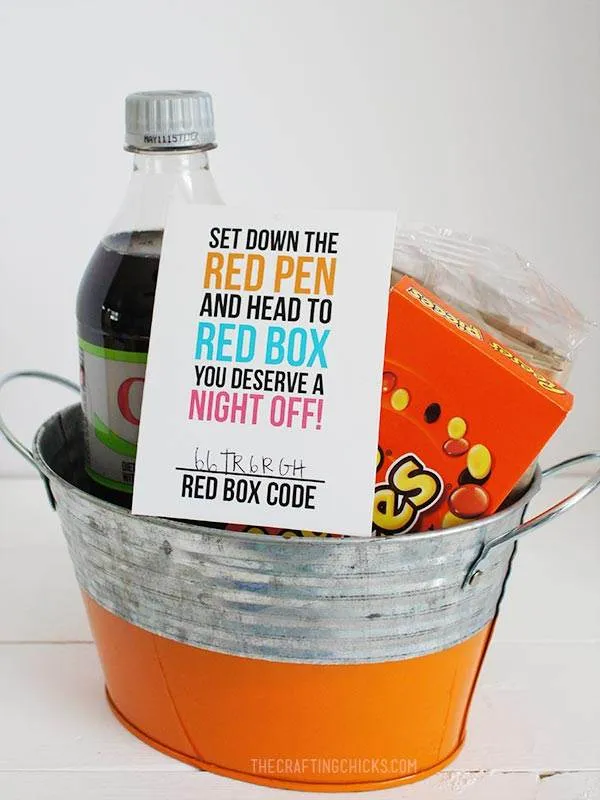 RedBox Teacher Appreciation Printable - The Crafting Chicks