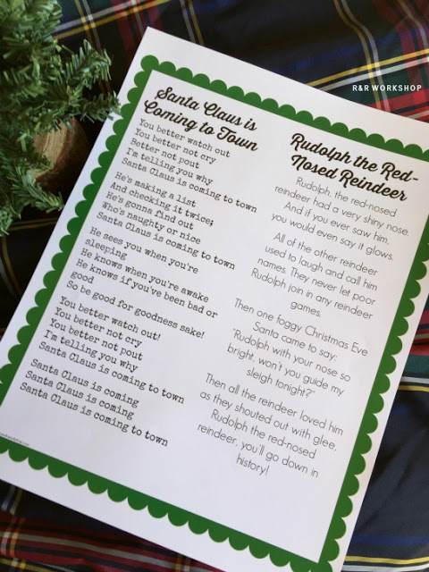 Christmas Lyric Sheets Printable