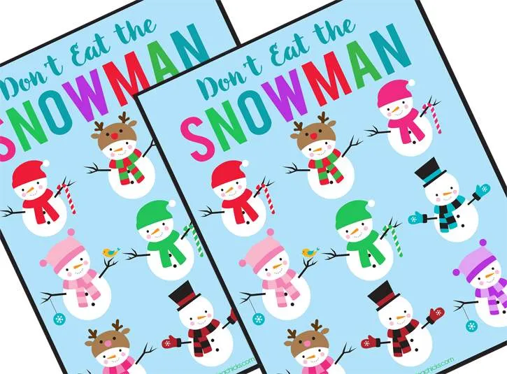Don't Eat the Snowman Free Printable - The Crafting Chicks