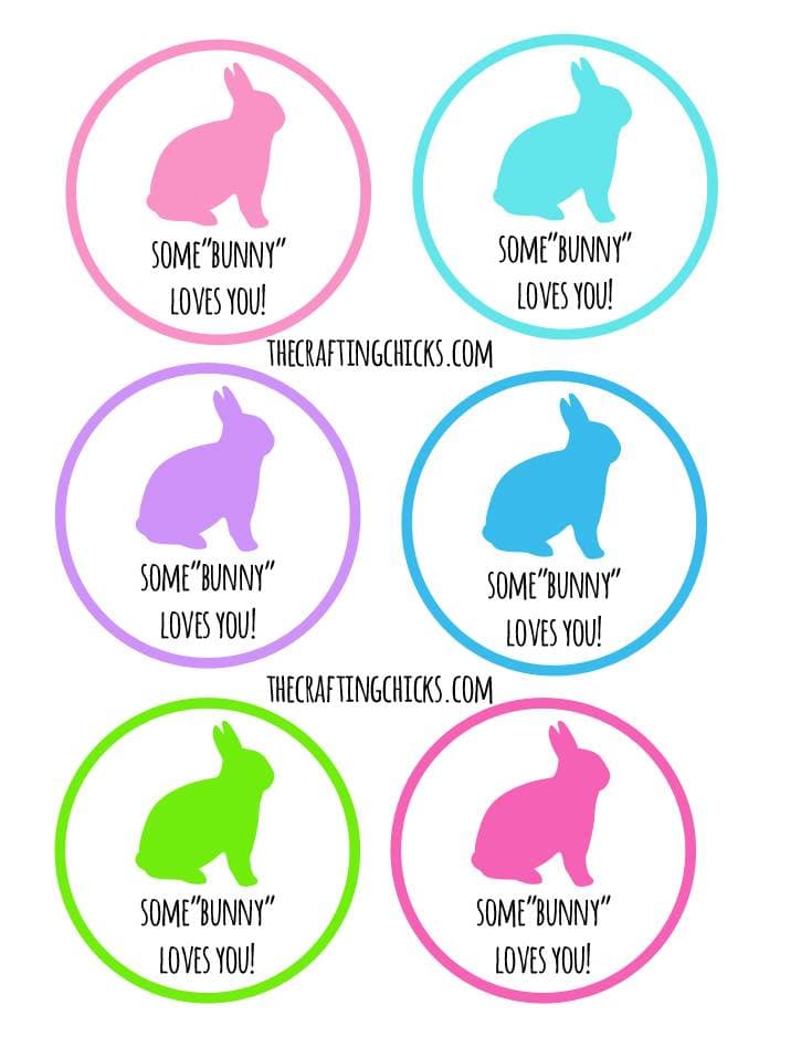 Some"bunny" Loves You Treat Tag Free Printable - The Crafting Chicks