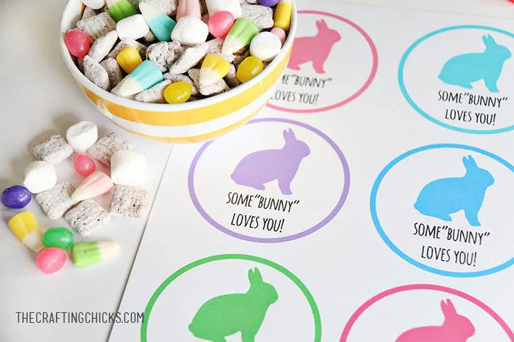 Some"bunny" Loves You Treat Tag Free Printable - The Crafting Chicks