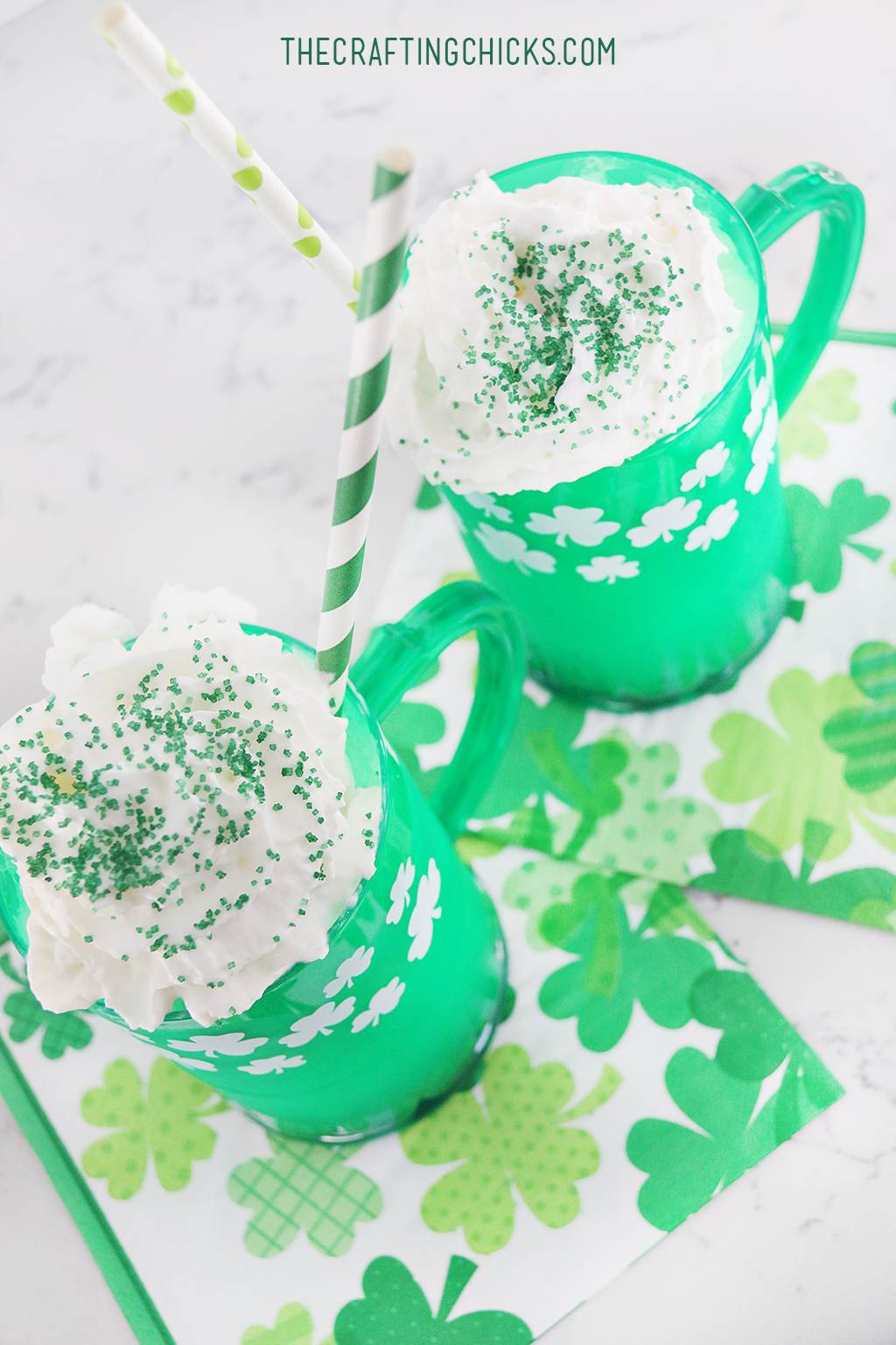 Easy Lime Shamrock Floats - The Crafting Chicks