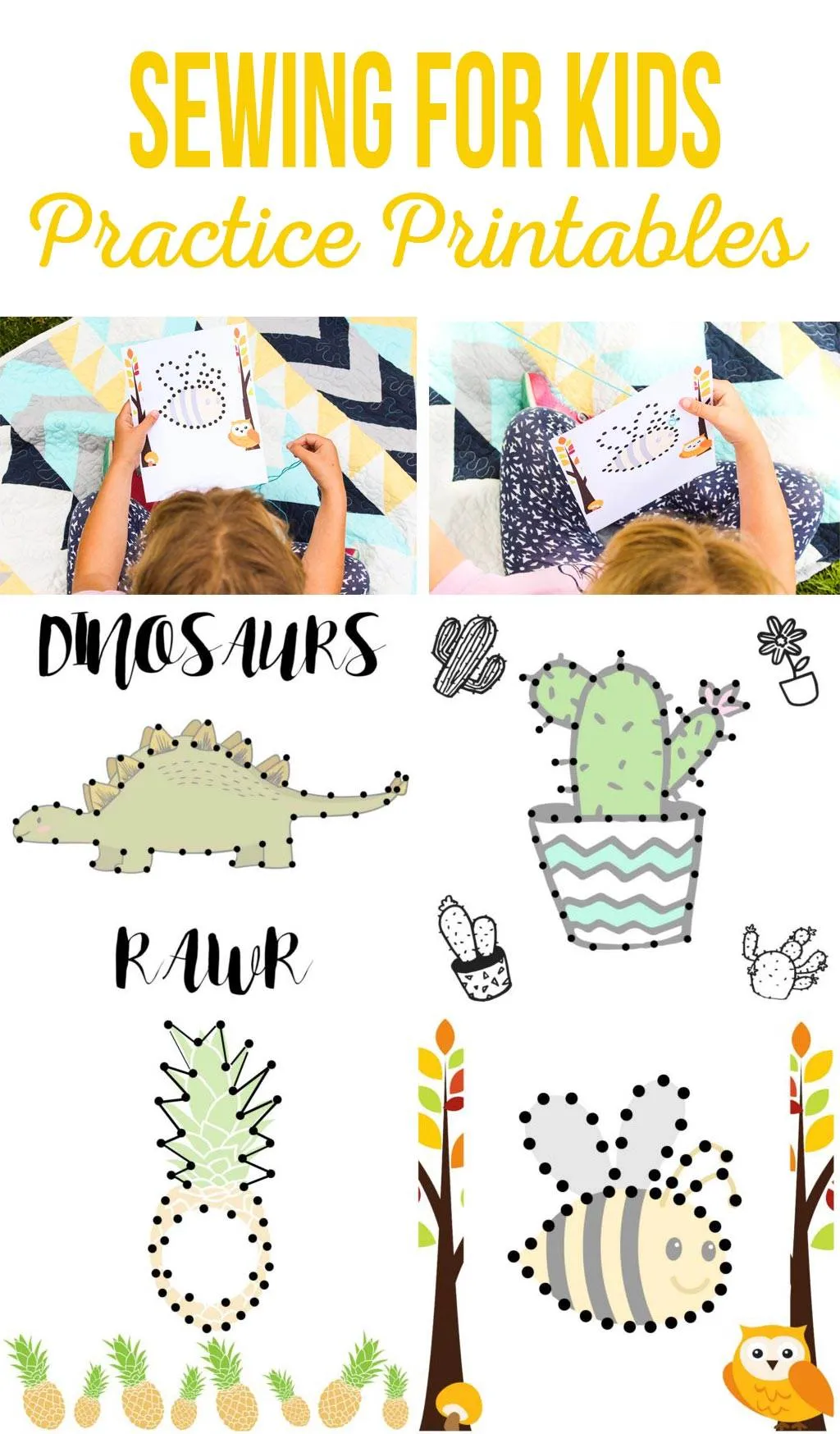 Sewing for Kids Practice Printables - The Crafting Chicks