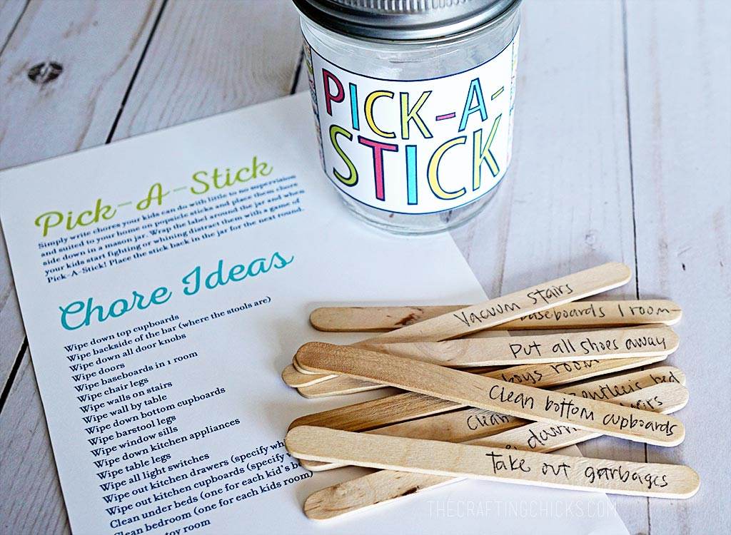 Pick-A-Stick Chore Jar - The Crafting Chicks