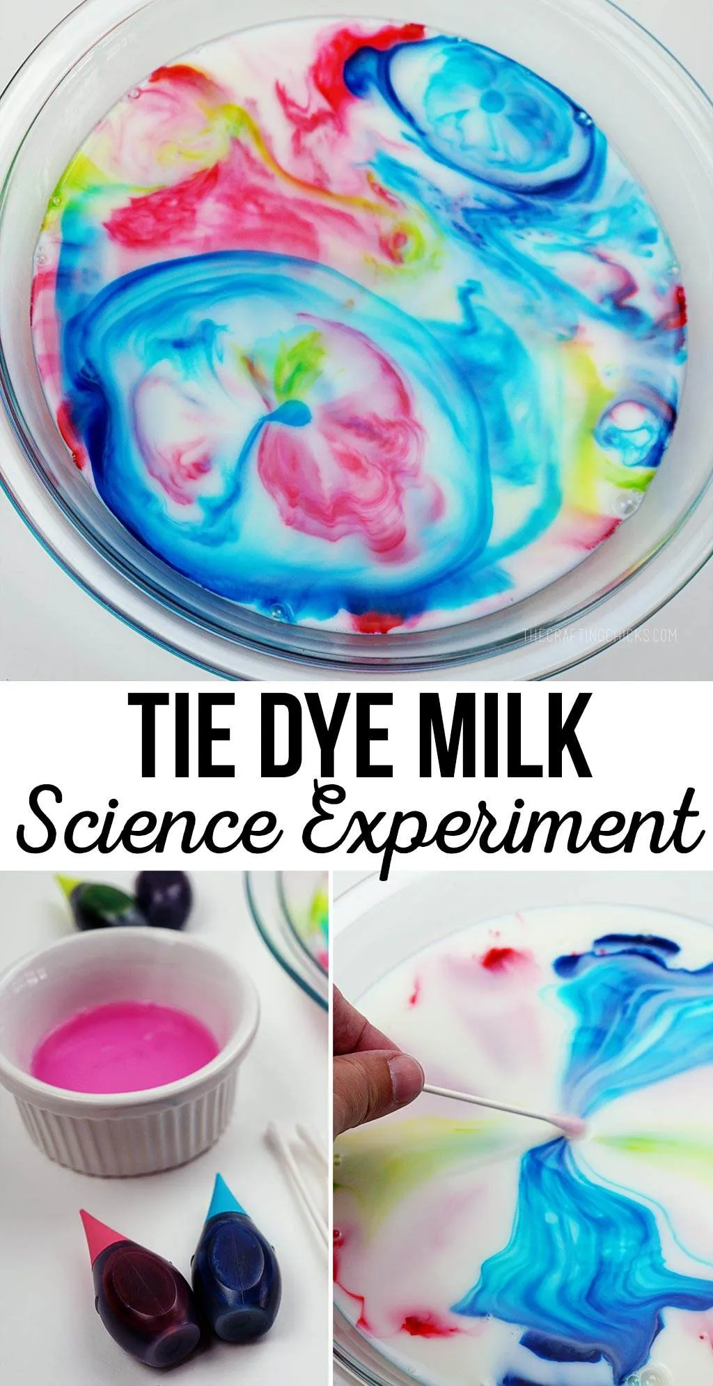 Tie Dye Milk Experiment - The Crafting Chicks