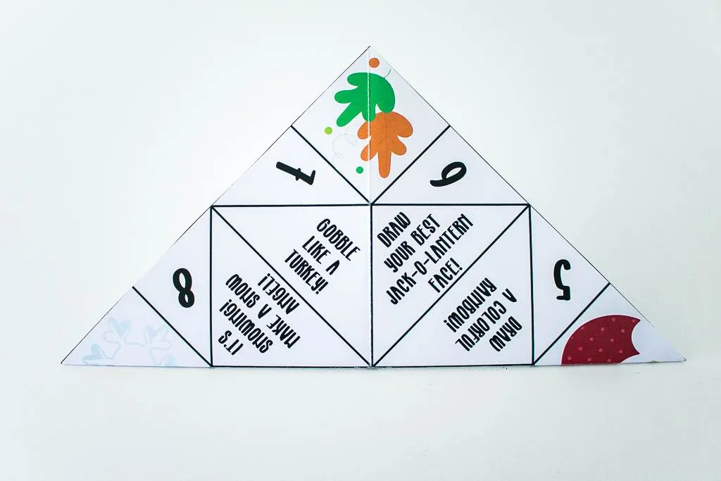 Seasons Activity Fortune Teller Free Printable - The Crafting Chicks