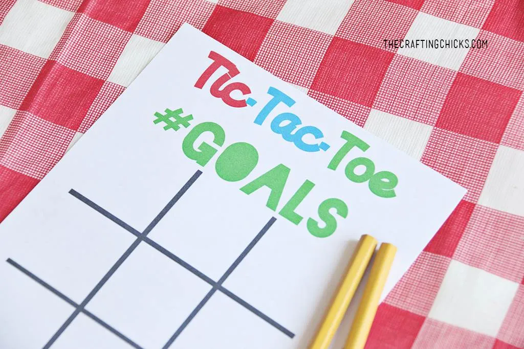 Back to School Goal Setting Tic-Tac-Toe - The Crafting Chicks