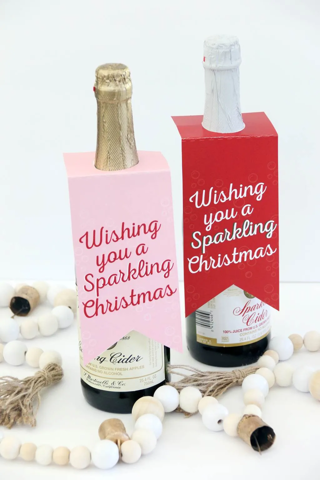 Christmas Sparkling Cider Gift Tag - The Crafting Chicks