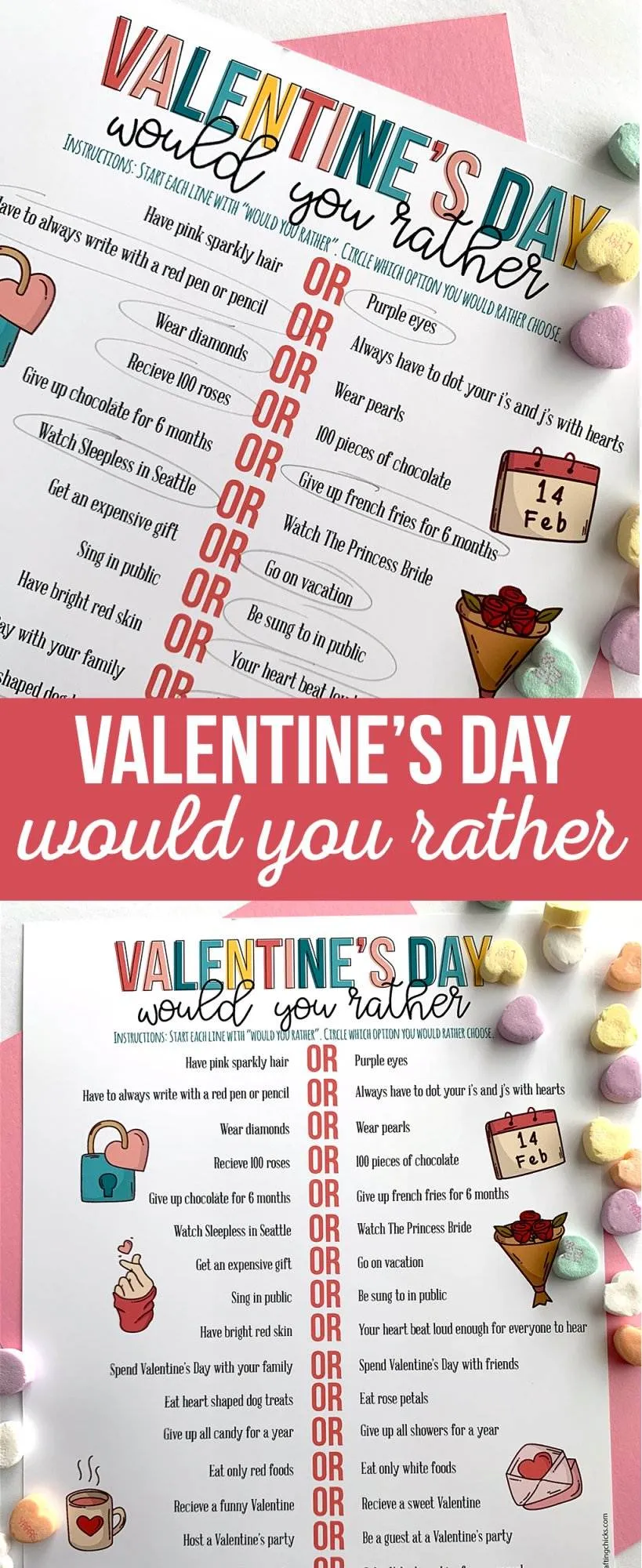 Valentine's Day Would You Rather Printable - The Crafting Chicks