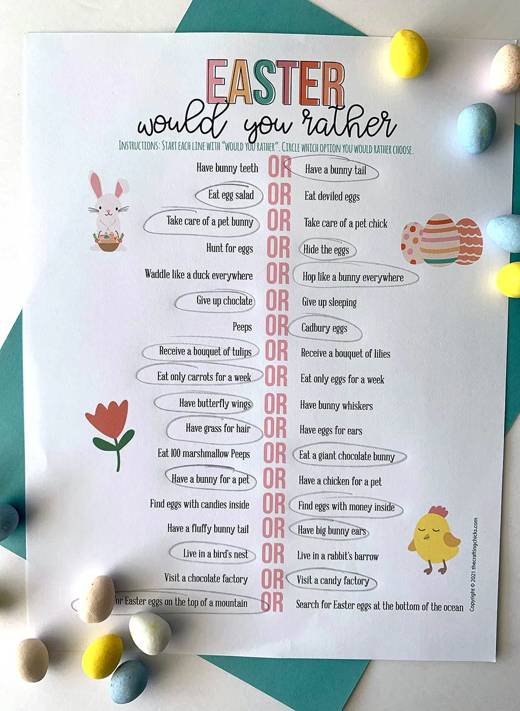 Easter Would You Rather - The Crafting Chicks