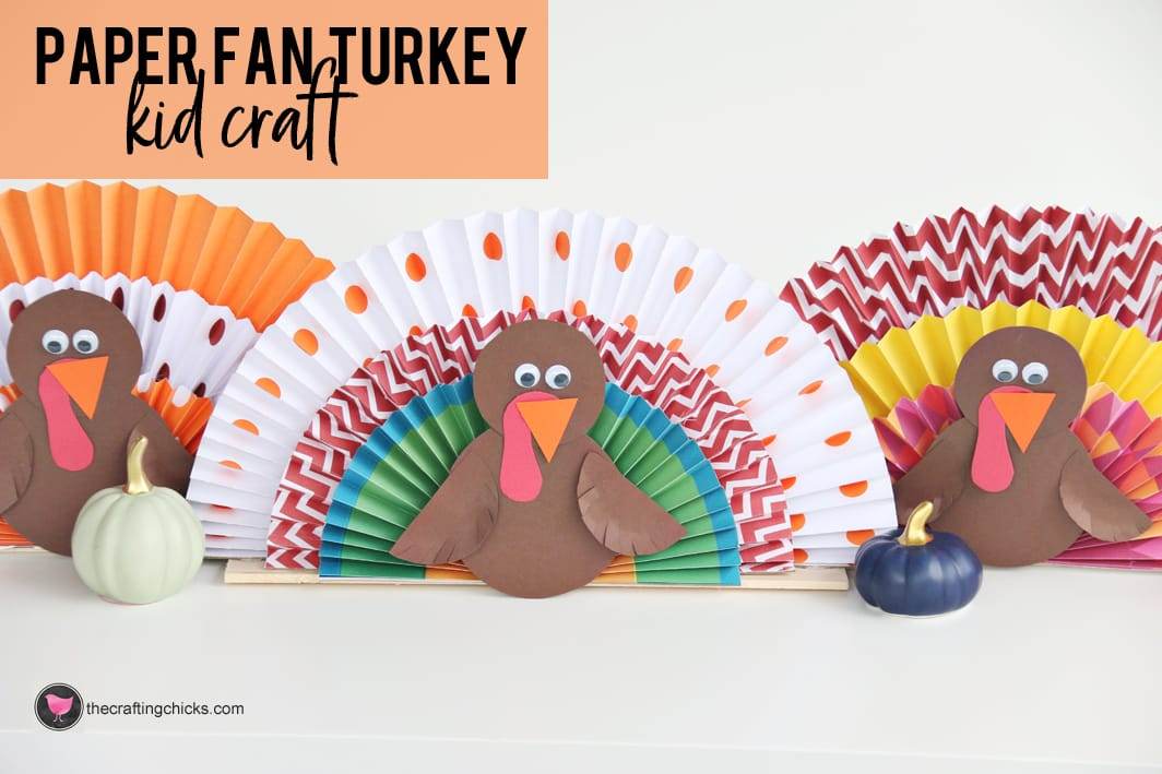 Paper Fan Turkey Craft - The Crafting Chicks