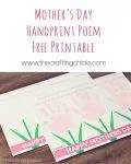 Sweet Mother's Day Handprint Poem *Free Printable - The Crafting Chicks