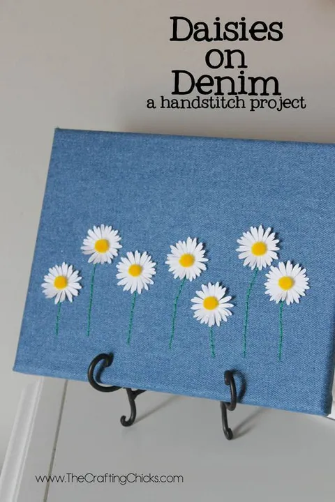 Daisies on Denim - The Crafting Chicks