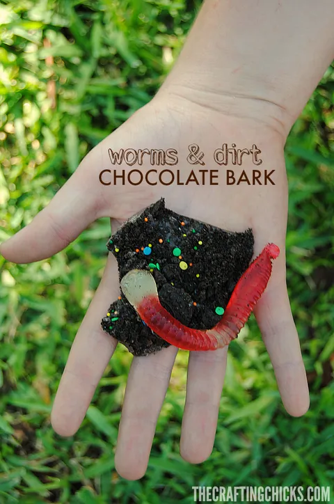 Worms & Dirt Chocolate Bark