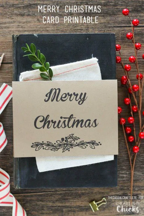 Free Merry Christmas Card Printable