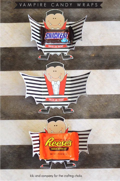 Halloween Vampire Candy Wraps - The Crafting Chicks