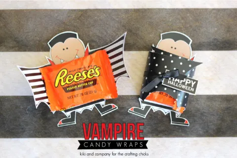 Halloween Vampire Candy Wraps - The Crafting Chicks
