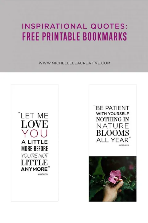 Inspirational Quotes: Free Printable Bookmarks - The Crafting Chicks