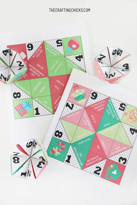 Clever Christmas Cootie Catchers - The Crafting Chicks