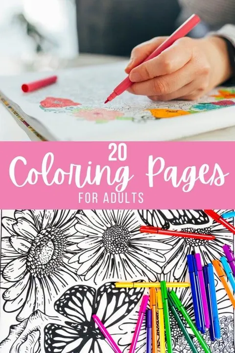 Adult Coloring Pages: Free Printable And Relaxing - The Crafting Chicks