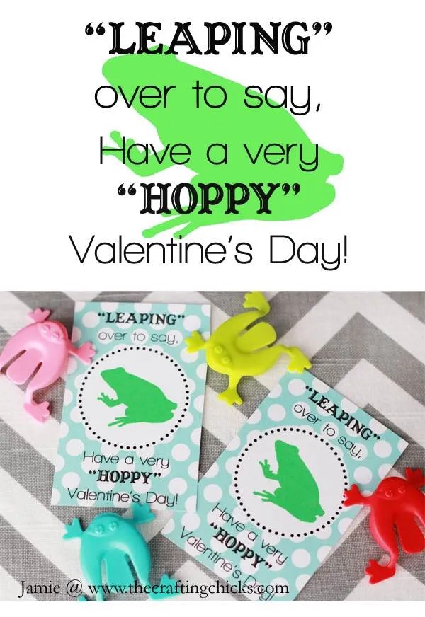 Frog Valentine & FREE Printable - The Crafting Chicks