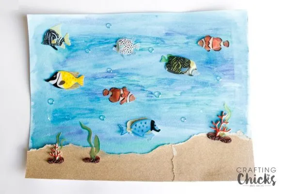 Water Color Ocean Art for Kids - The Crafting Chicks