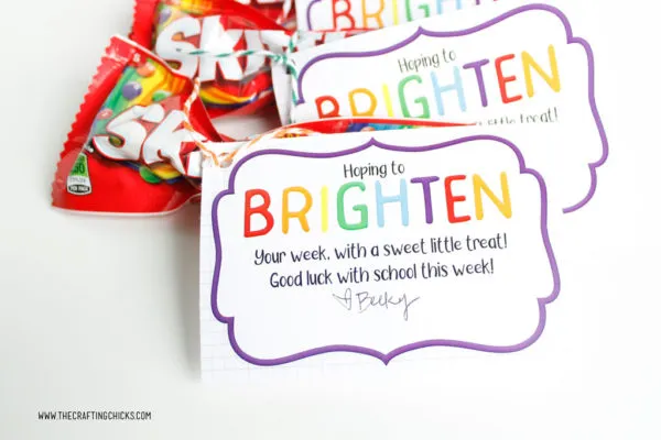 Brighten your Day Gift Tag Free Printable - The Crafting Chicks