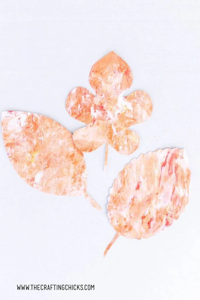 Shaving Cream Fall Leaves - The Crafting Chicks