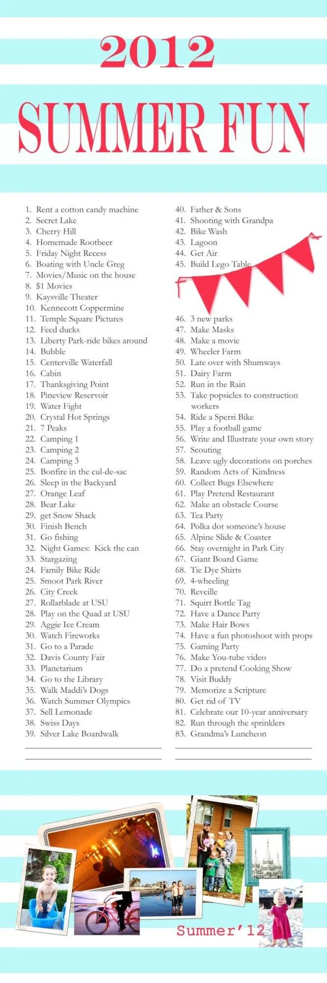Summer Fun Chart {Kirsten Edition} ***free printable*** - The Crafting ...
