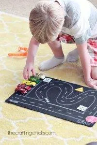Fun & Simple Toy Car Play Mat - The Crafting Chicks