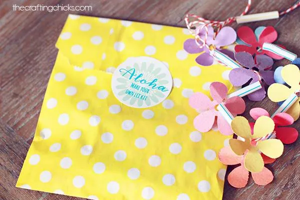 Aloha..."Make Your Own Lei" Kit *Free Printable Sticker - The Crafting ...