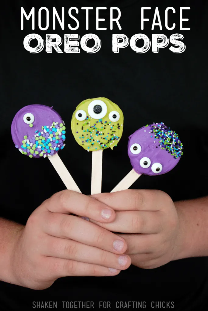 Monster Face Oreo Pops for Halloween