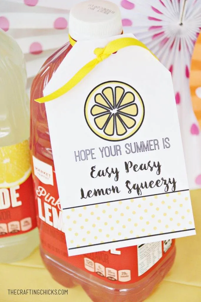 Lemon Gift Tag for Summer - The Crafting Chicks