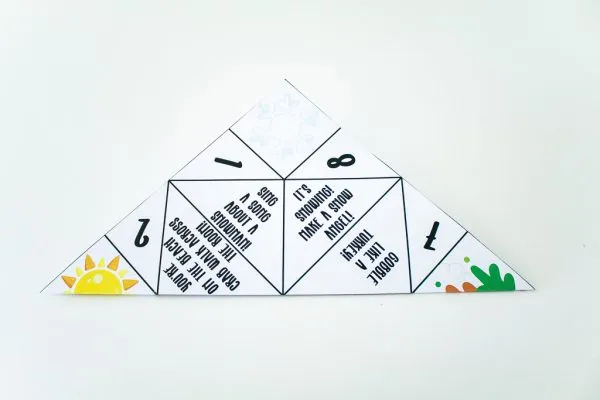 Seasons Activity Fortune Teller Free Printable - The Crafting Chicks