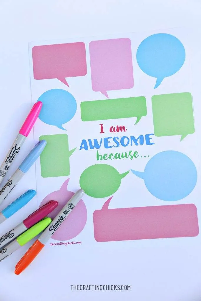 I Am Awesome Self Esteem Builder - The Crafting Chicks
