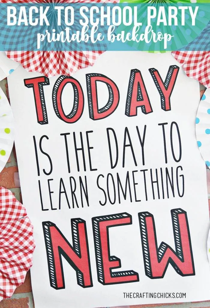 Back To School Party Backdrop - The Crafting Chicks