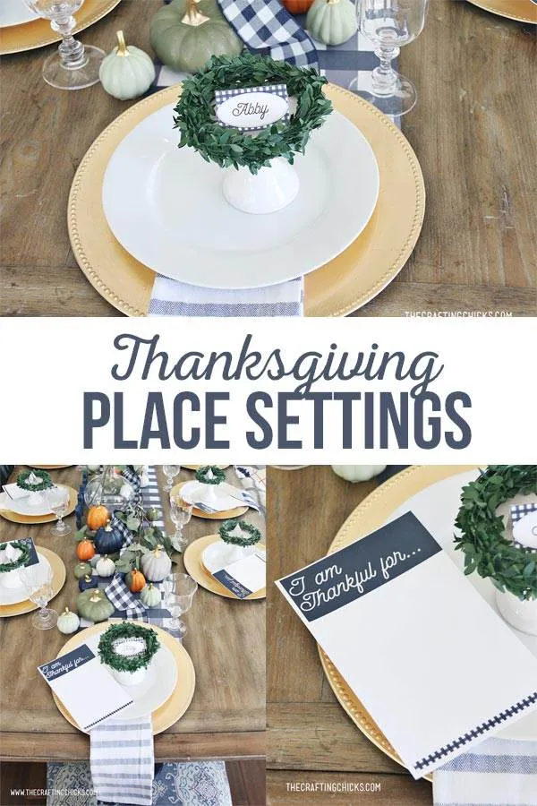 Thanksgiving Place Settings - The Crafting Chicks