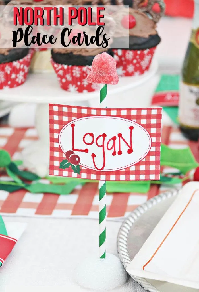 North Pole Place Card Printables - The Crafting Chicks