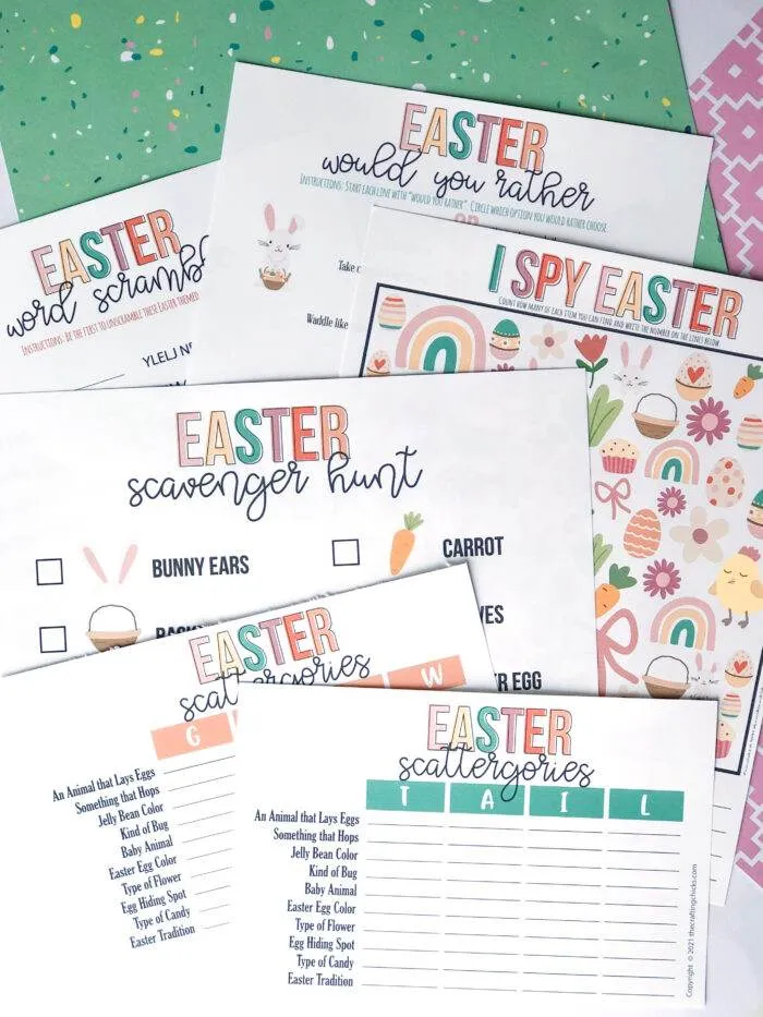 Easter Scattergories Printable Game - The Crafting Chicks