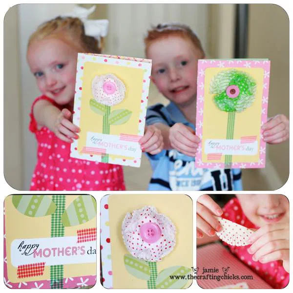 Mother's Day Card & Kid Craft - The Crafting Chicks