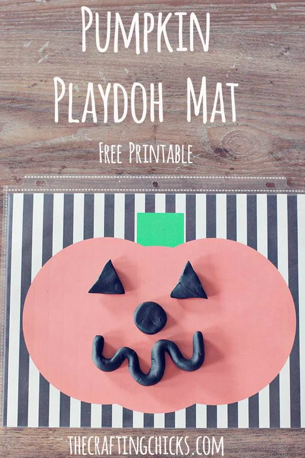 Pumpkin Playdoh Mat Free Printable Halloween Game