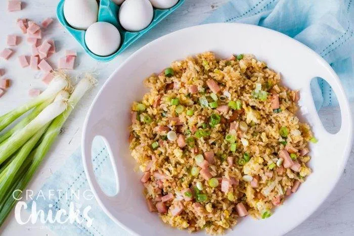 Ham Fried Rice Recipe - The Crafting Chicks