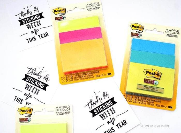 Thanks for Sticking with Me Printable Tag - The Crafting Chicks